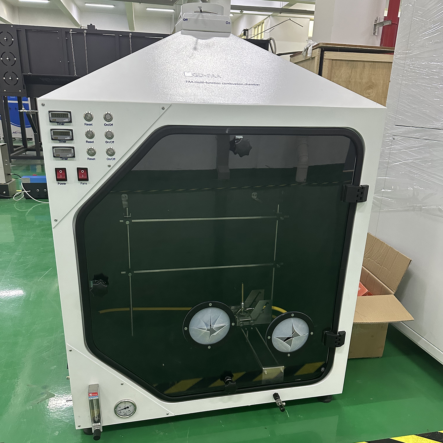 FAA Multifunctional Combustion Test Chamber for Aviation Materials